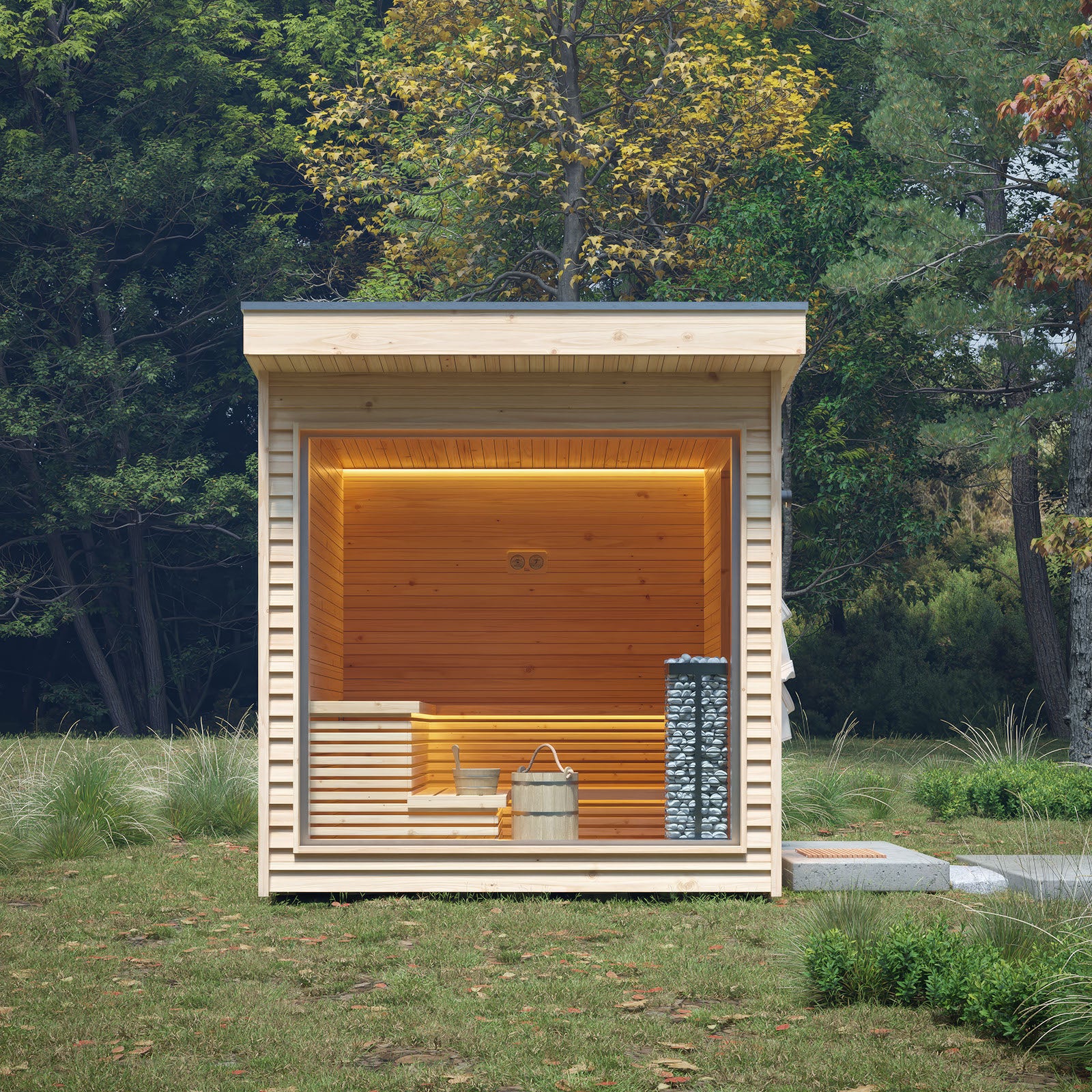 Rustic DIY Sauna Plans – Four-Person Outdoor Wellness – Den