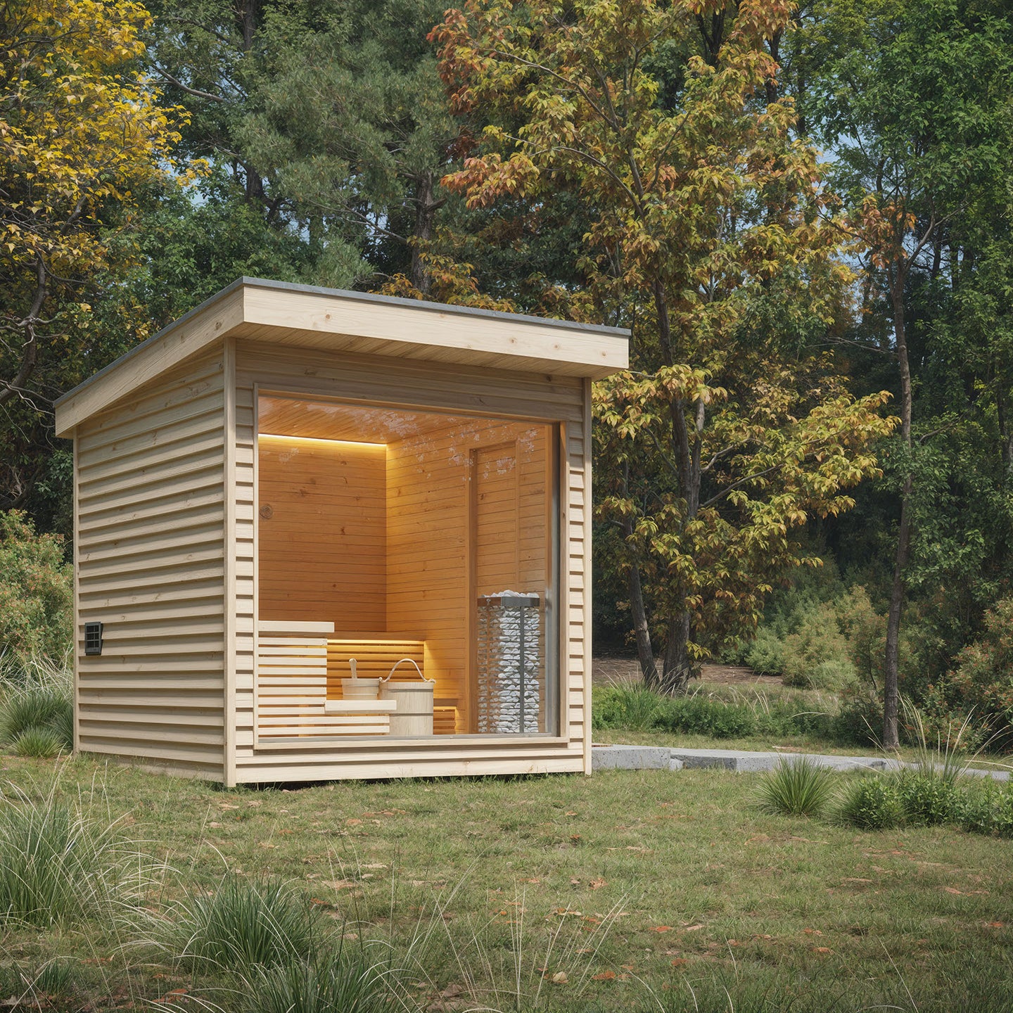 Rustic DIY Sauna Plans – Four-Person Outdoor Wellness – Den