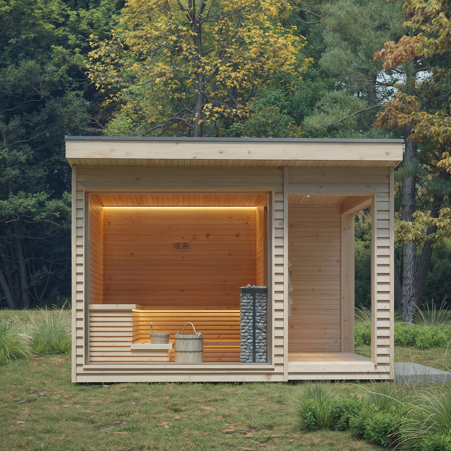 Rustic DIY Sauna Plans – Four-Person Outdoor Wellness – Den