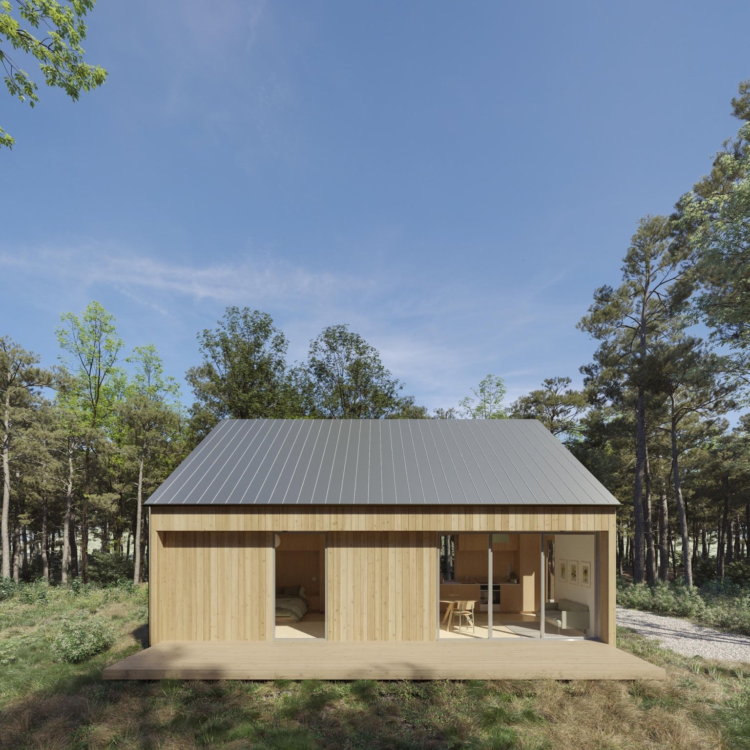 Modern ADU - Download Small Modern House Plans - DEN – Den