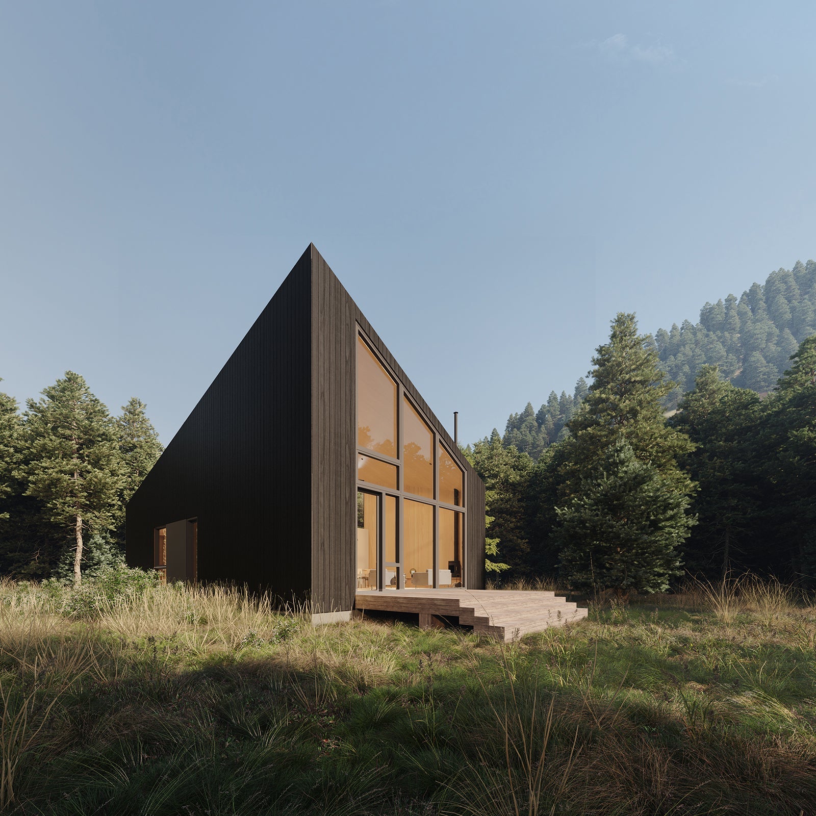 3 Bedroom Modern Lofted House Plans - Download House Plans - Den