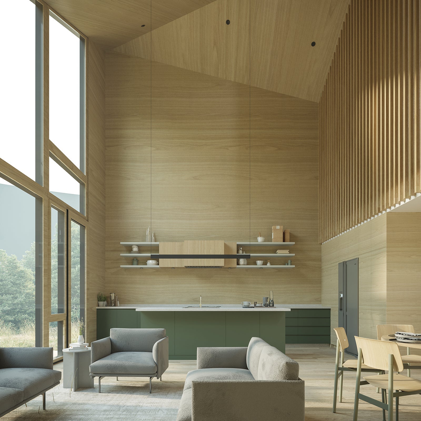 3 Bedroom Modern Lofted House Plans - Download House Plans - Den
