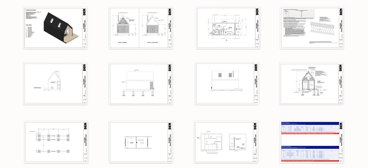 Den Plan Packages - Build A Low Cost Cabin Today!