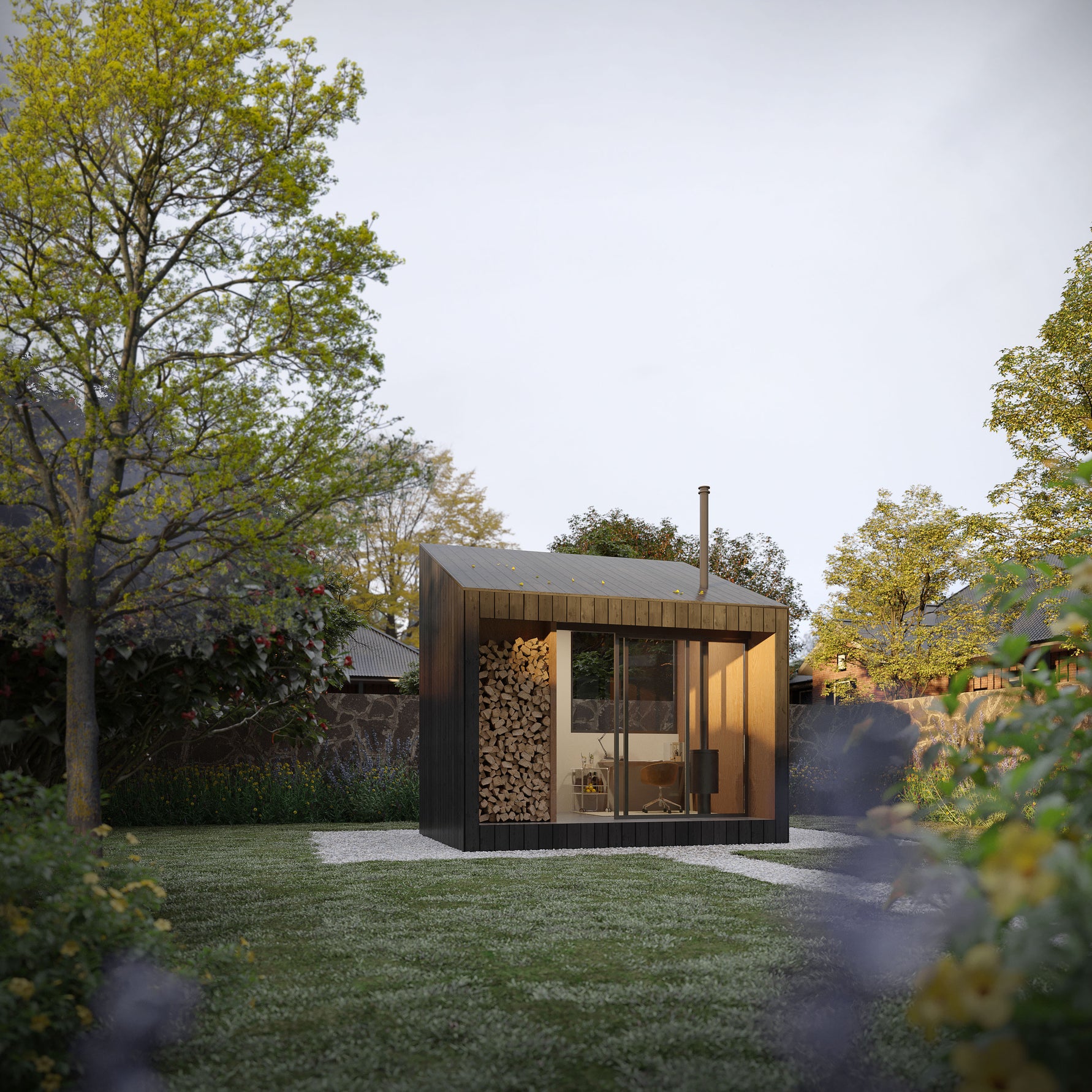 Backyard Office & Studio Sheds - Download Small House Plans - Den