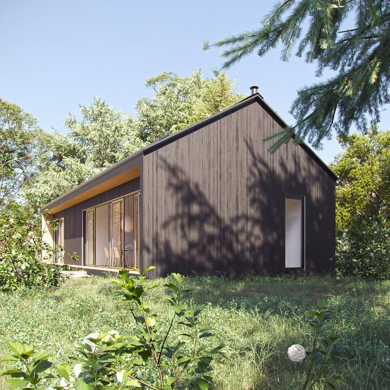 Barnhouse Plus - Download Farmhouse Cabin Plans - Small House Plans - Den