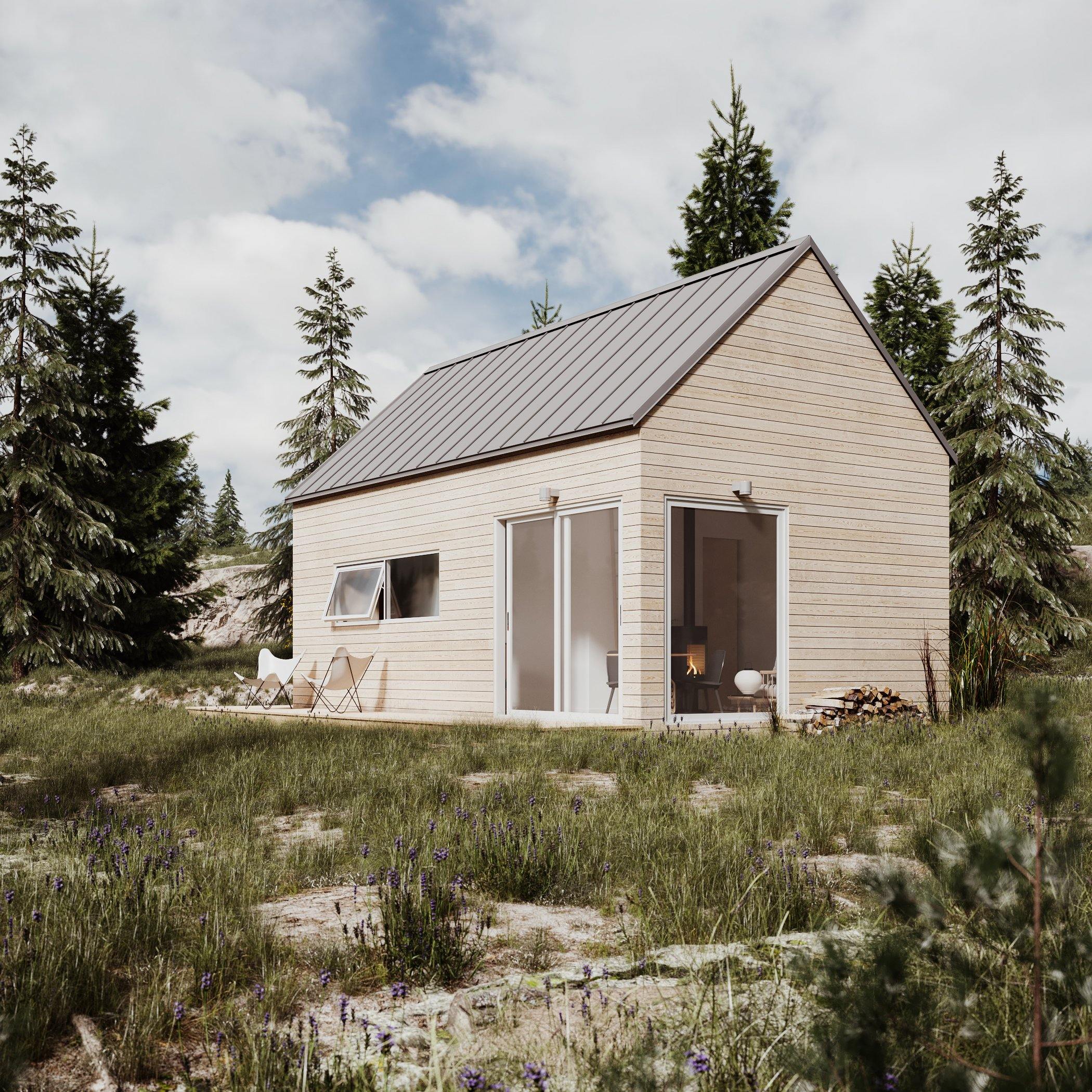 Modern Farmhouse Cottage Plans - Download Small House Plans - Den