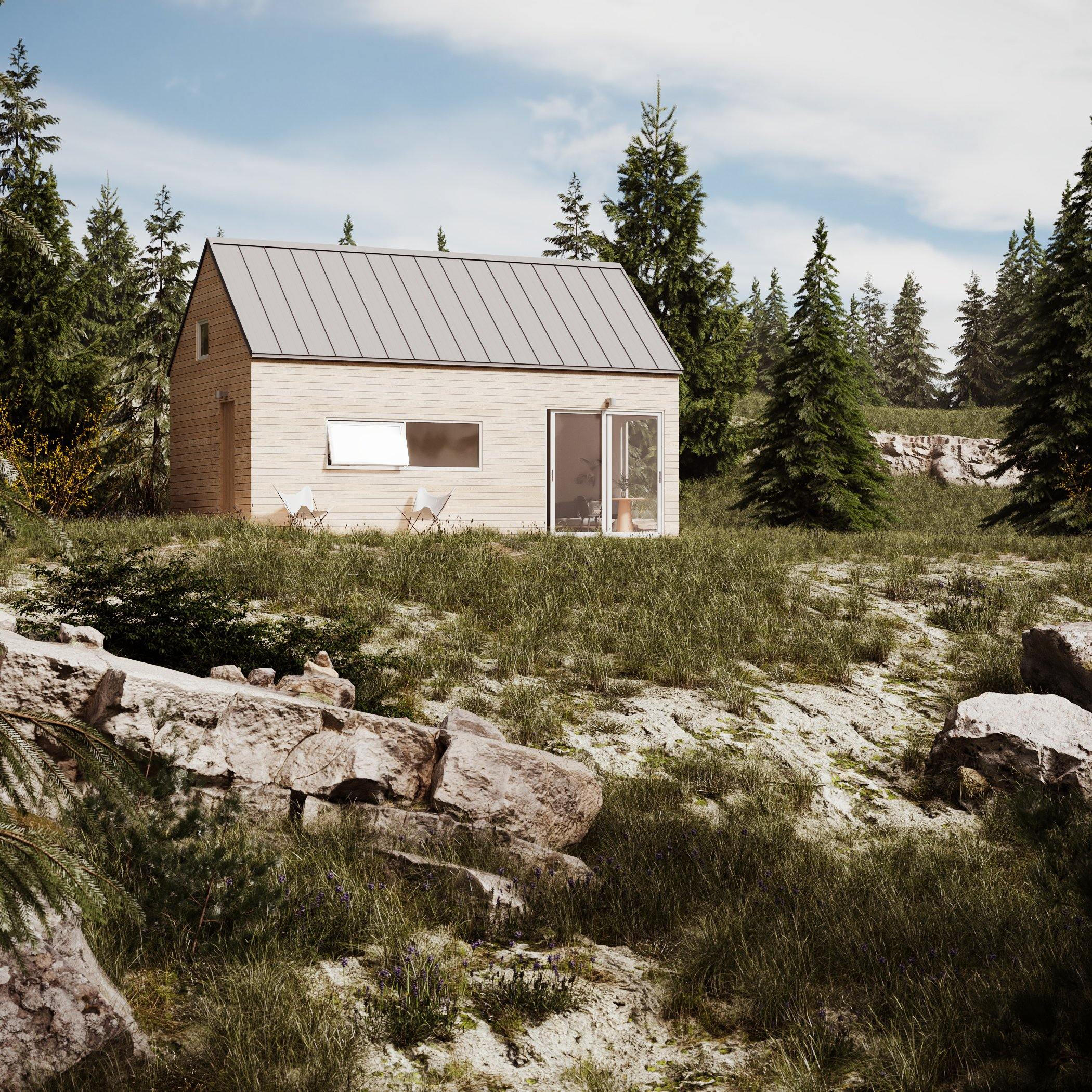 Modern Farmhouse Cottage Plans - Download Small House Plans - Den