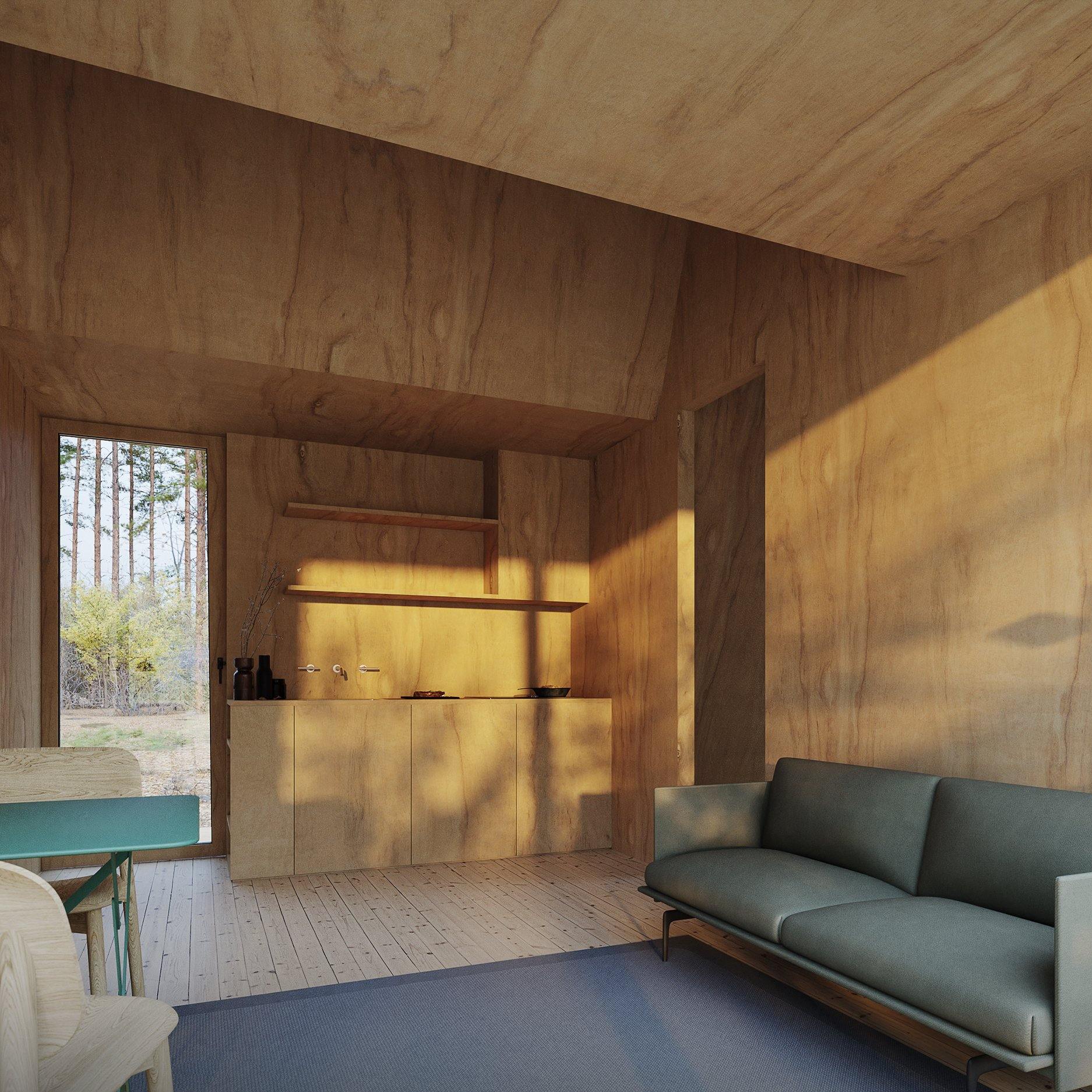 A-Frame Weekender Plans - Download Small House Plans - Den